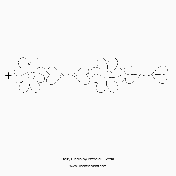 Daisy Chain Pantograph (E2E) (Paper) by Patricia E. Ritter for Urban Elementz | JB Sewing