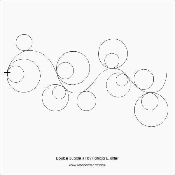 Double Bubble #1 Pantograph (E2E) (Paper) by Patricia E. Ritter for Urban Elementz | JB Sewing